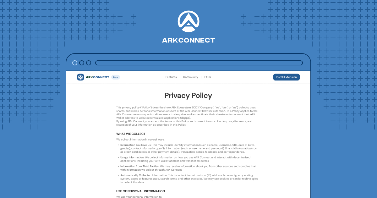 Privacy Policy | ARK Connect